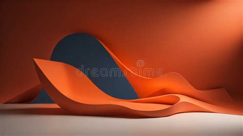 Abstract Red And Black Background With Curved Lines Generative Ai Stock Illustration