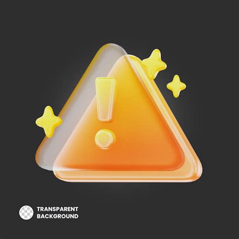 premium psd warning error 3d user interface icon