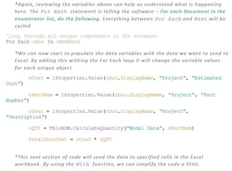 Exporting Data Into Excel From Inventor Using Ilogic Arkance Uk Community