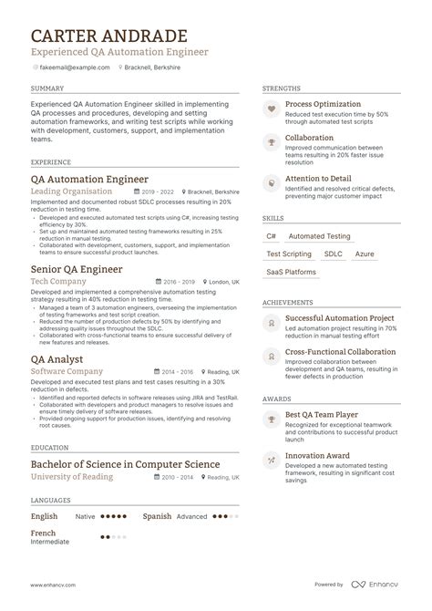 5 Qa Automation Resume Examples And Guide For 2023