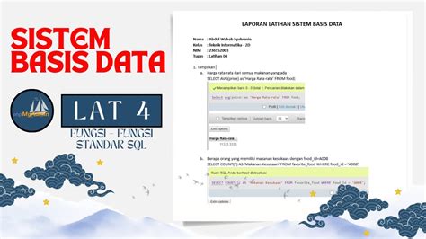 phpmyadmin fungsi fungsi standar sql youtube