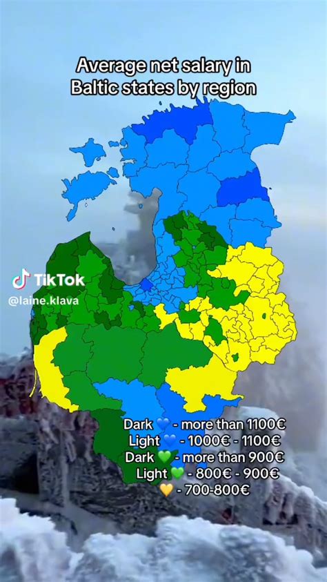 Average Net Salary In The Baltics By Region Rlatvia