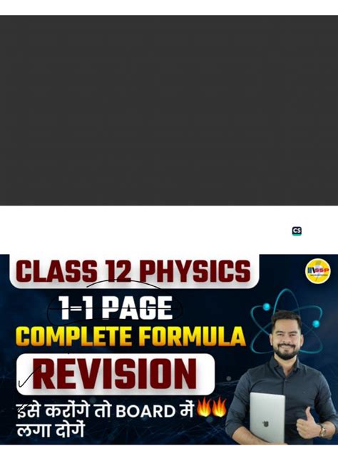 Chapterwise All Formula Class 12 Physics Pdf