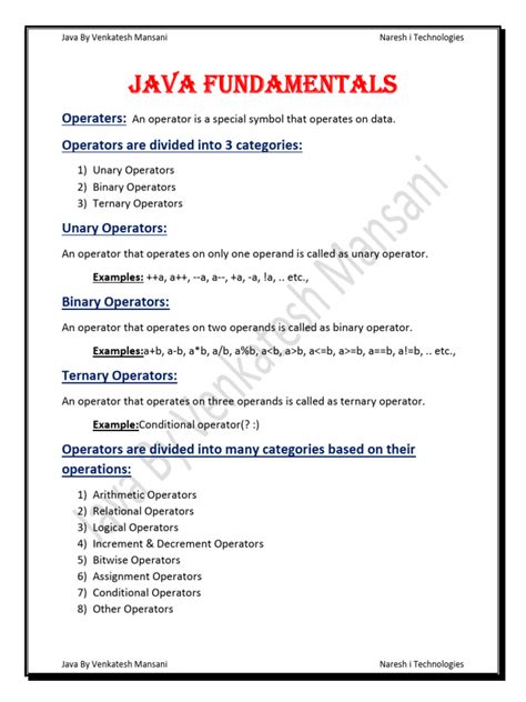 3 Java Fundamentals Part 3 Pdf Software Engineering Computer