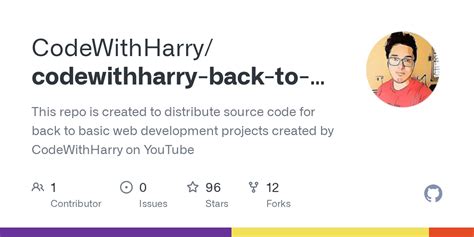 Github Codewithharrycodewithharry Back To Basics Web Dev Projects