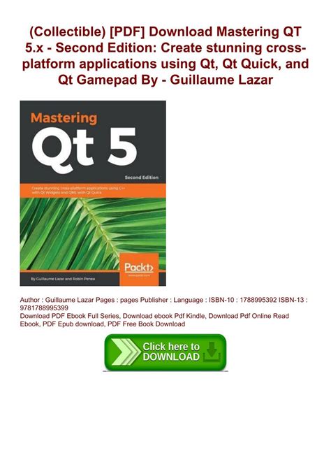 Collectible Pdf Download Mastering Qt 5x Second Edition Create