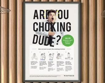 Choking Victim Poster, Modern, Choking Poster, Choking First Aid, Choking Sign, CPR Poster ...