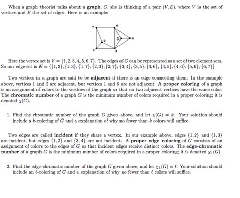 Solved When A Graph Theorist Talks About A Graph G She Is Chegg Com