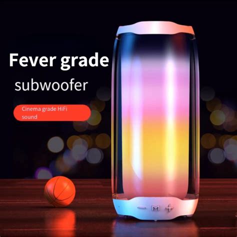 Hot Selling Wireless Bluetooth Speaker Full Screen Colorful RGB Transparent Sound Pulse 4 Heavy