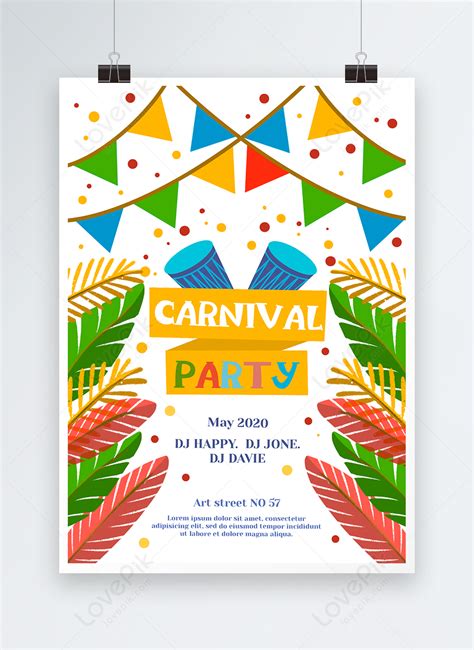 만화 브라질 카니발 포스터 이미지 사진 465747284 무료 다운로드