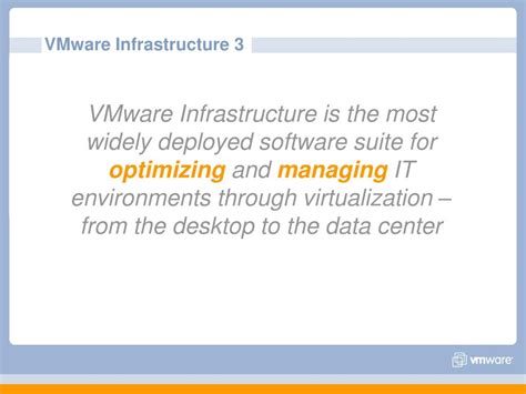 PPT VMware Infrastructure PowerPoint Presentation Free Download ID 3295207