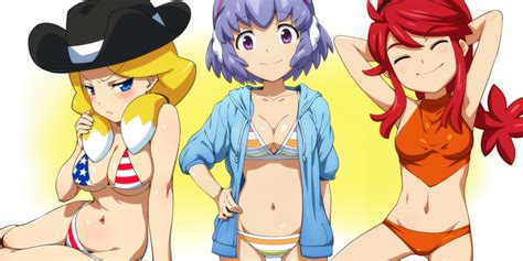 Kawamura Ami Jessica Kaios And Hanasaki Ran Danball Senki Drawn By Hairu Danbooru