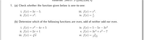 Solved A ﻿check Whether The Function Given Below Is
