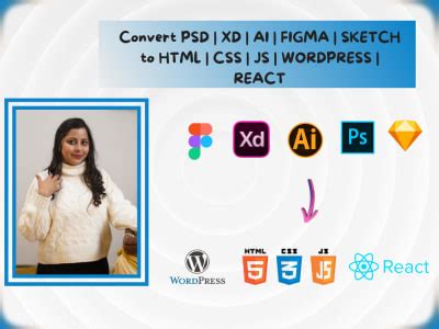 PSD Figma Sketch XD AI To Website Responsive HTML CSS JS WordPress React Upwork