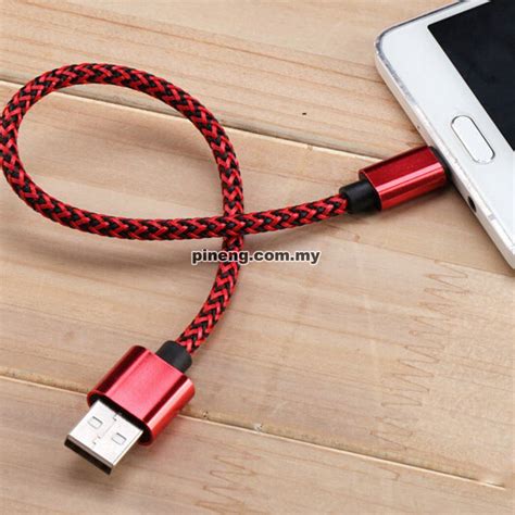 Micro Usb Nylon Data Sync Charging Cable Short