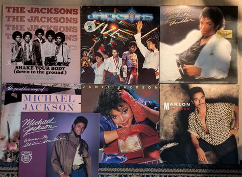 Michael Jackson And Related 5 Albums And 2x Maxi Singles Lp Albums