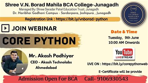 Core Python Free Webinar 09 06 2020 1000 Am Youtube
