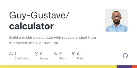 GitHub Guy Gustave Calculator Build A Working Calculator With React A Project From