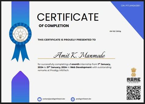 Amit Manmode On Linkedin Prodigyinfotech Prodigyinfotech Internship