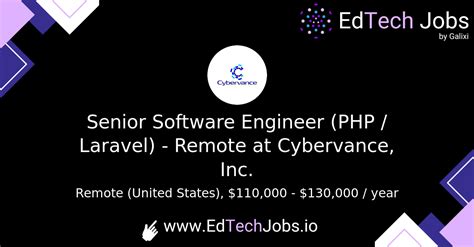 Senior Software Engineer Php Laravel Remote At Cybervance Inc