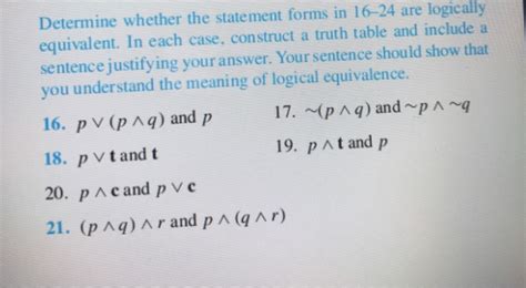 solved determine whether the statement forms in 16 24 are