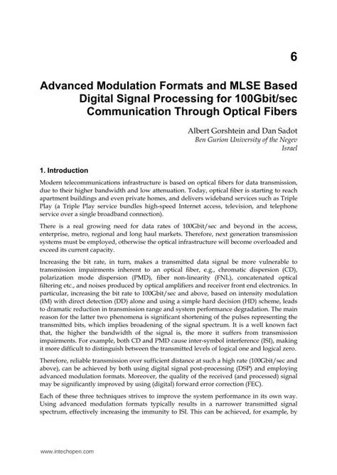 Pdf Advanced Modulation Formats And Mlse Based Digital Signal Pdfs 27366