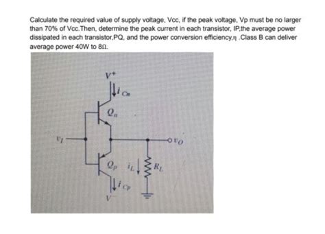 Solved Calculate The Required Value Of Supply Voltage Vcc Chegg Com