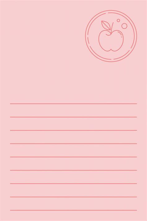 Pink Fitness Notepad Template