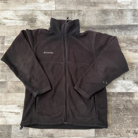 Black Columbia Fleece Jacket Size Small Columbia Depop