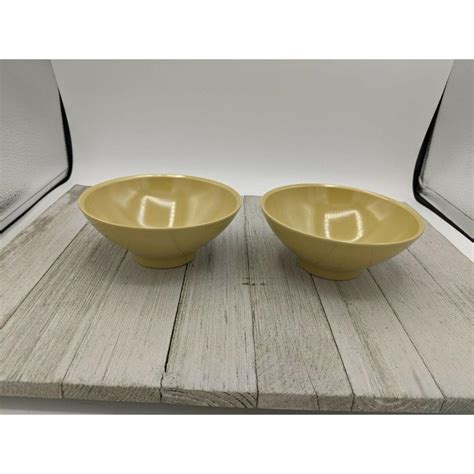 Lot Of 2 Vintage Boonton Melmac Melamine Bowls Gold Yellow 3303 Etsy