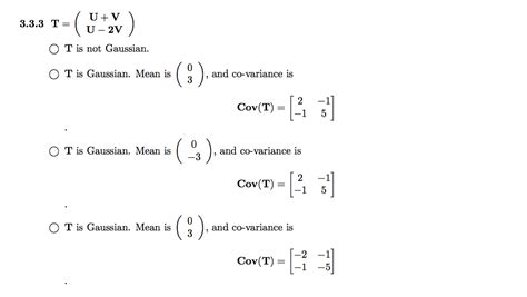 solved 3 3 given two independent gaussian random variables u