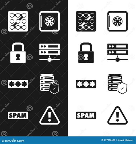 set server data web hosting lock graphic password protection safe