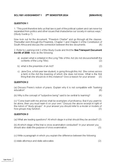 Assignment Second Semester SCL ASSIGNMENT ND SEMESTER MARKS QUESTION