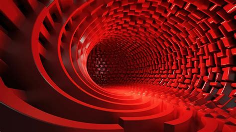 3d 렌더링에 빈 영역이 있는 빨간색 기하학적 추상 배경 배경  무료 다운로드 Pikbest