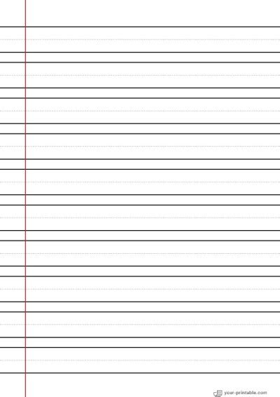 Free Printable Lined Paper For 2nd Grade Your