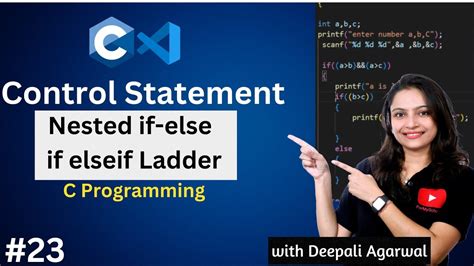 Nested If Else And Elseif Ladder In C Programming C Programming