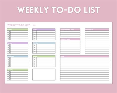 To Do List And Project Tracker Template Simple Task Overview Daily Weekly Monthly Organisation