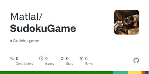 GitHub Matlal SudokuGame A Sudoku Game