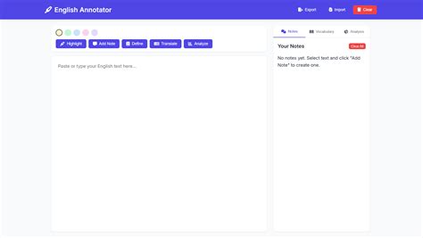 English Annotator App Using Html Css And Javascript With Source Code Sourcecodester