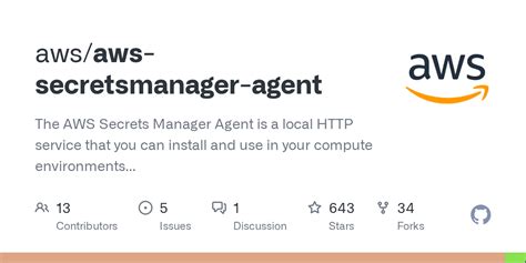 Github Aws Aws Secretsmanager Agent The Aws Secrets Manager Agent Is A Local Service