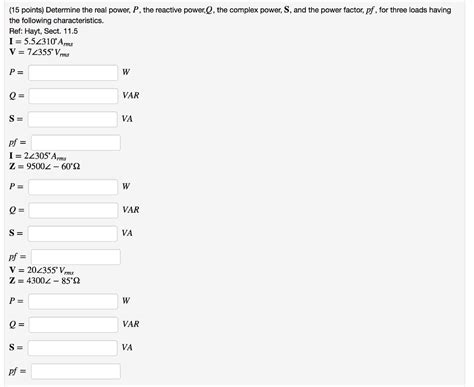 Solved Points Determine The Real Power P The Reactive Chegg