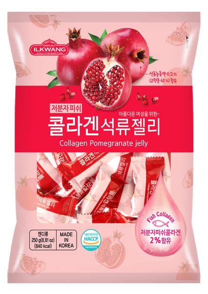 Конфеты желе с коллагеном и соком граната корейские ILKWANG полезные ...