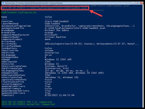 osdcloudgui with configmgr setting defaults michael the admin