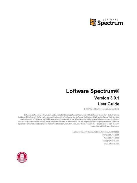 Loftware Spectrum User Guide Download Free Pdf Application