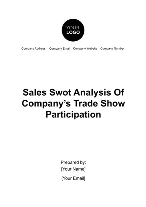 Free Sales Swot Analysis Of Companys Trade Show Participation
