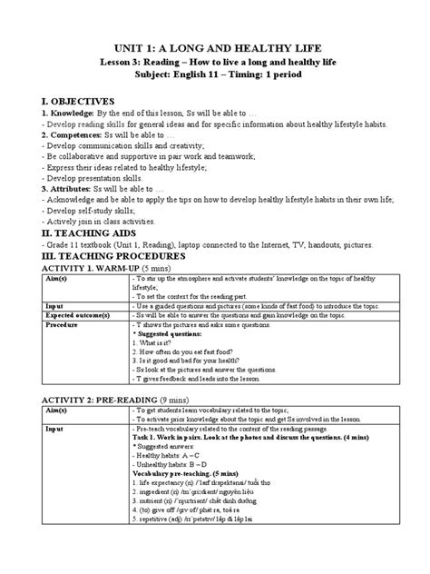unit 1 reading pdf vocabulary information