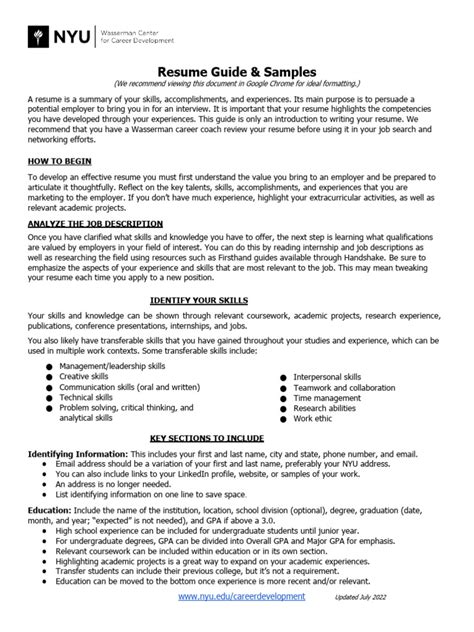 Resume Writing Guide And Tips Pdf Résumé Social Work
