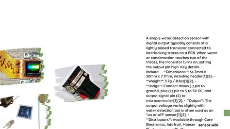 Simple Water Detection Sensor With Digital Output Comprehensive