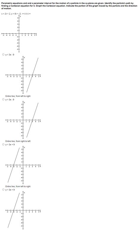 Parametric Equations And And A Parameter Interval For