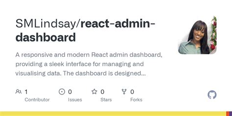 GitHub SMLindsay React Admin Dashboard A Responsive And Modern React Admin Dashboard Built